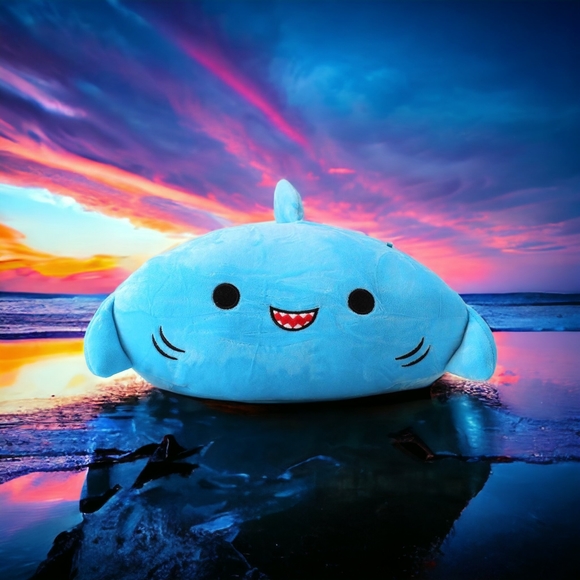 Squishmallows | Toys | Rey The Bright Blue Shark 2 Stackable ...